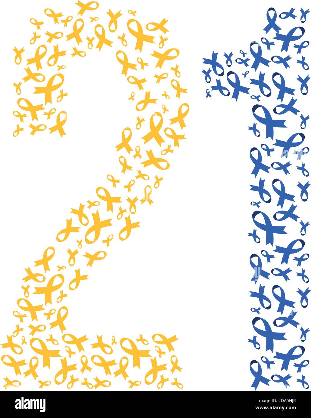 syndrome down ribbons campaign icons vector illustration design Stock ...