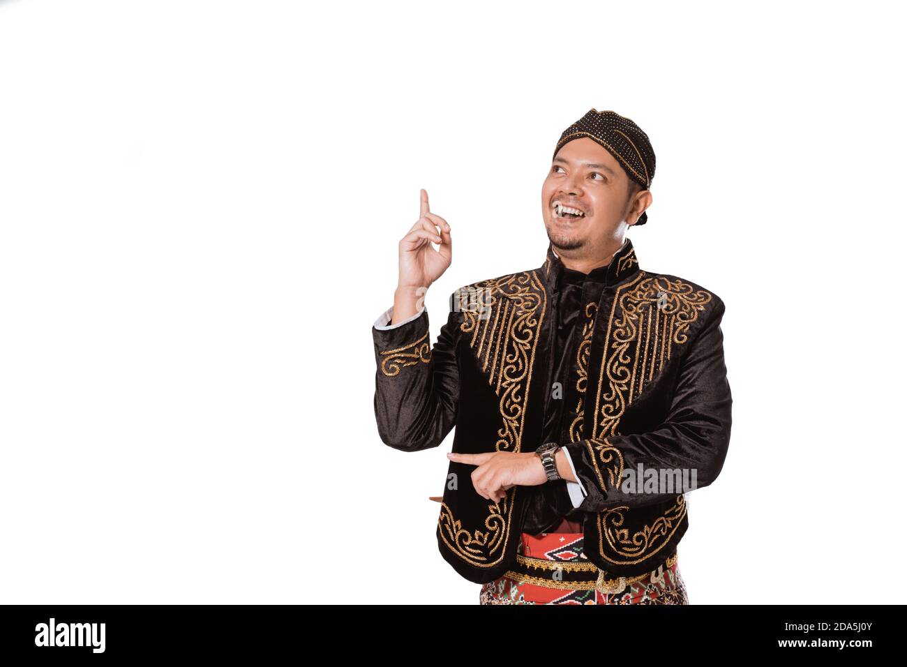A portrait of a costume traditional Javanese man. Showing copy space ...