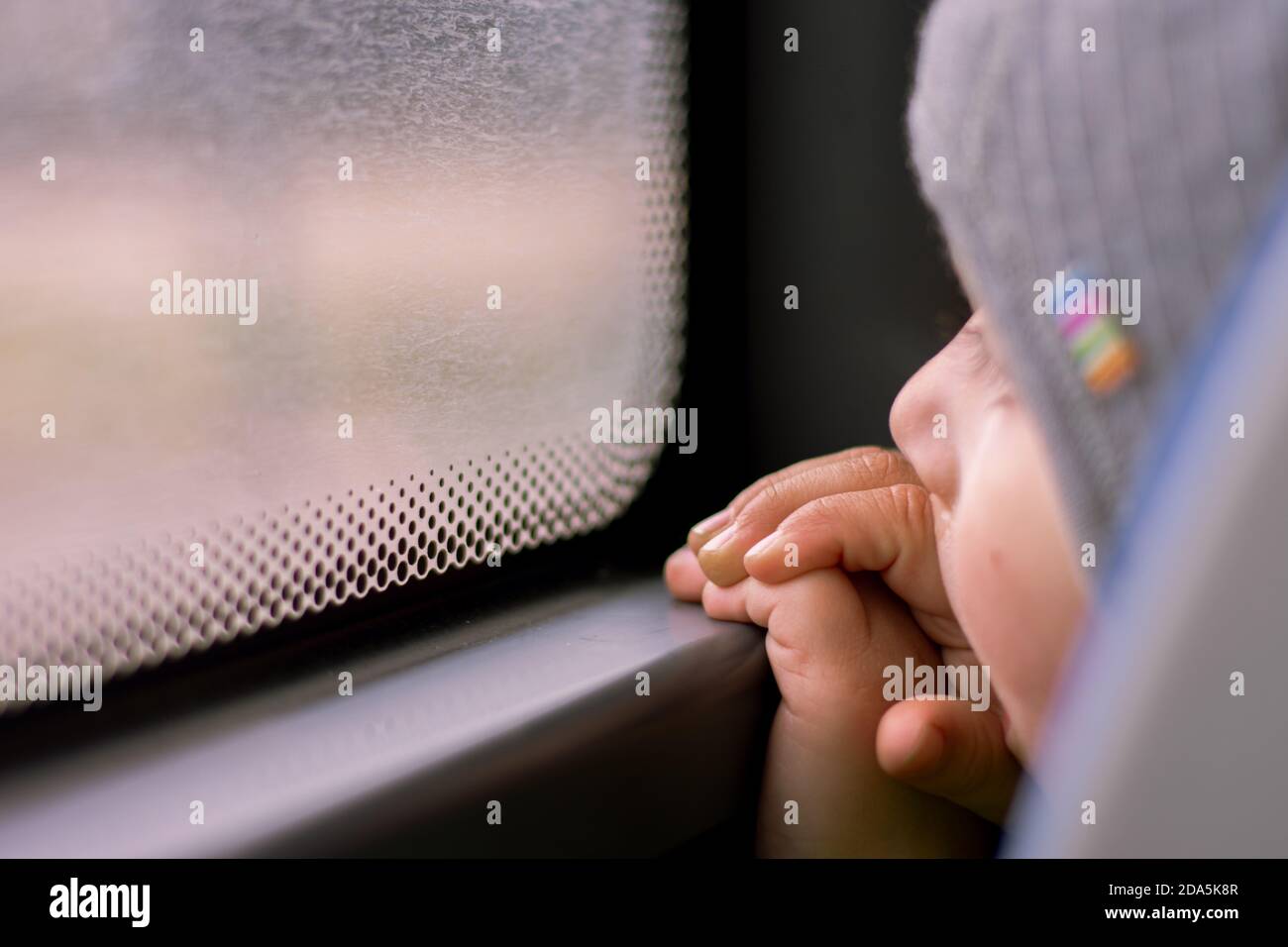 LIFE STYLE, BOY WATCHING THROUGH THE WINDOW FROM COPENHAGUE, DENMARK ...