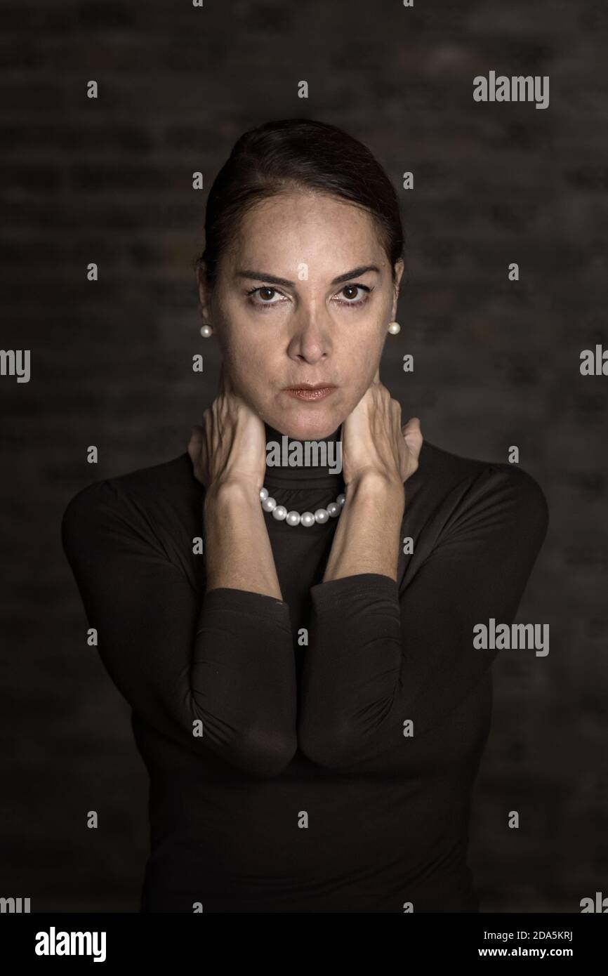 Hands on neck hi-res stock photography and images - Alamy