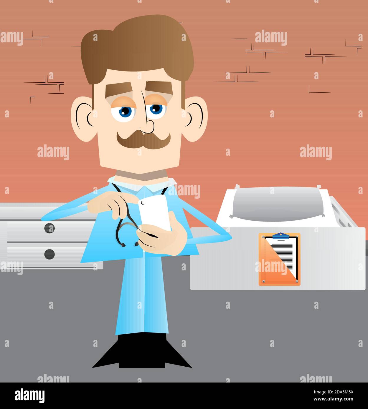 Paramedic phone cell Stock Vector Images - Alamy