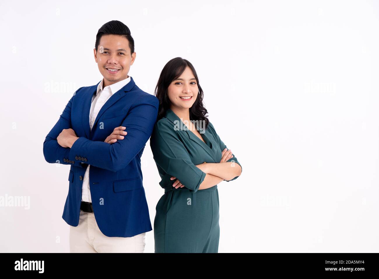 Happy business partner portrait. Showing Confident Ready Stock Photo ...