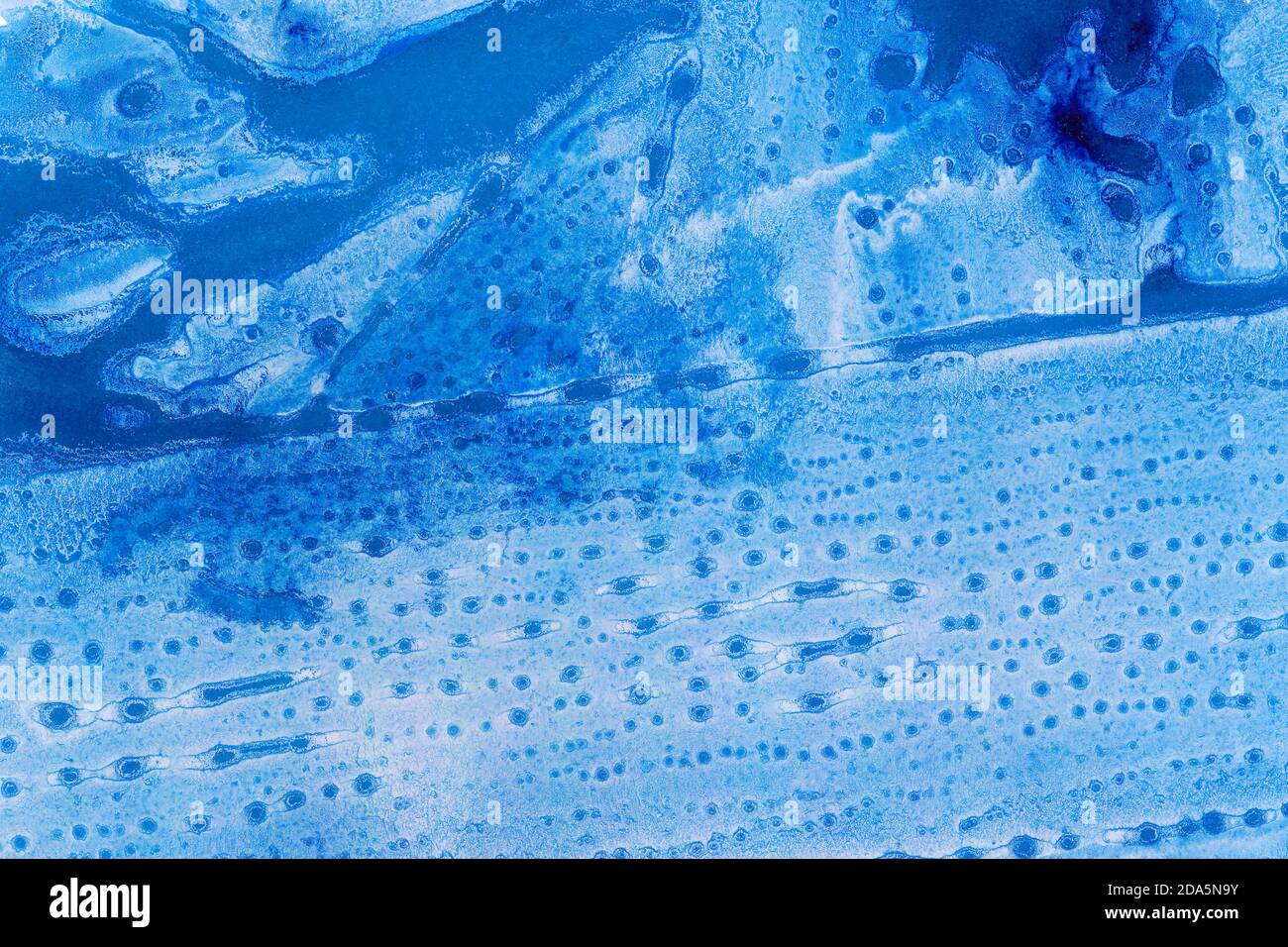 Light blue abstract watercolor background. Colorful dots and drops ...