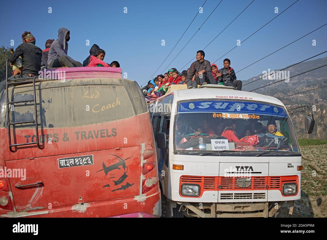 Nepali buses hi-res stock photography and images - Alamy