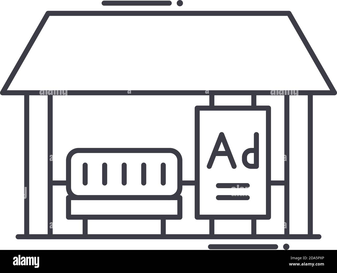 Advertising icon, linear isolated illustration, thin line vector, web ...