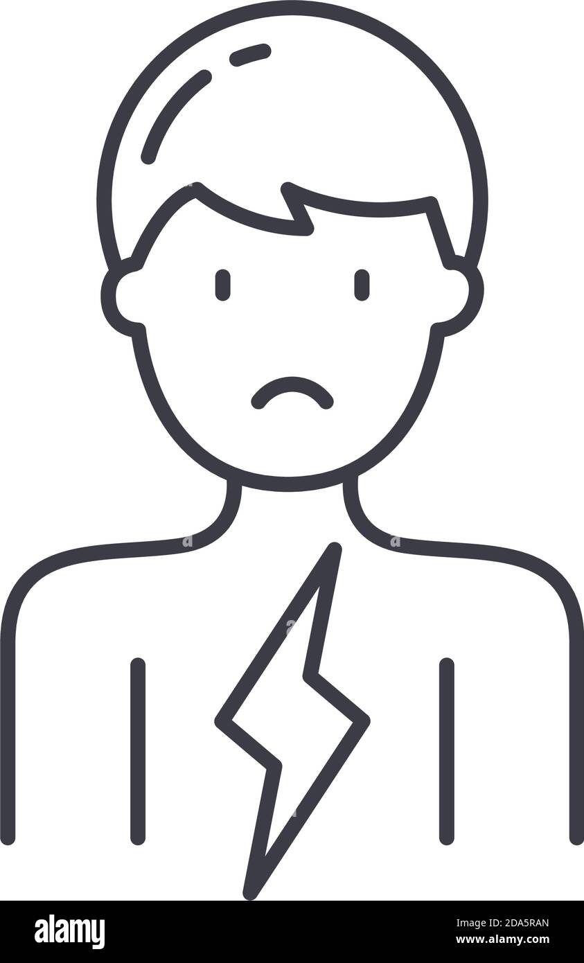 Ache icon, linear isolated illustration, thin line vector, web design ...