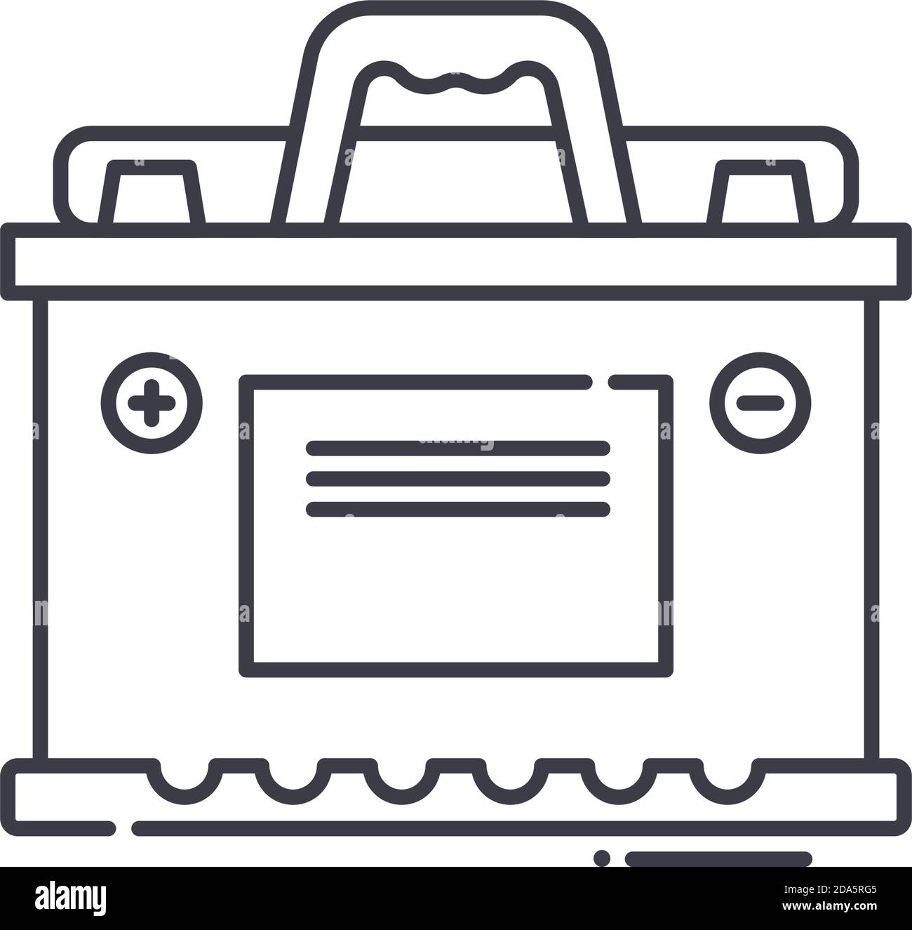Accumulator icon, linear isolated illustration, thin line vector, web ...