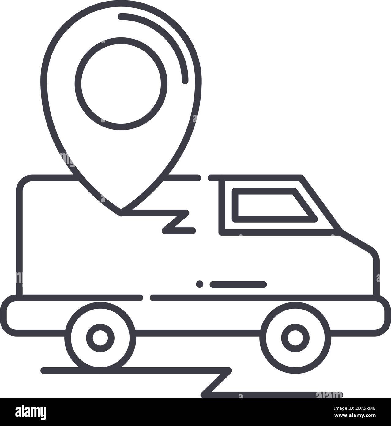 Address delivery icon, linear isolated illustration, thin line vector ...