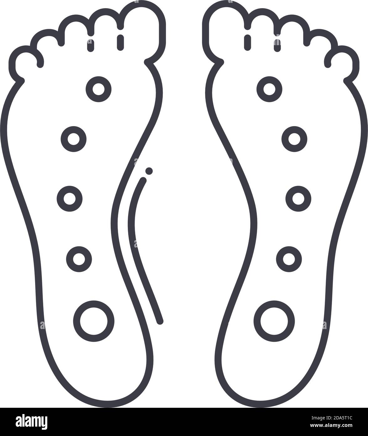 Acupressure icon, linear isolated illustration, thin line vector, web ...