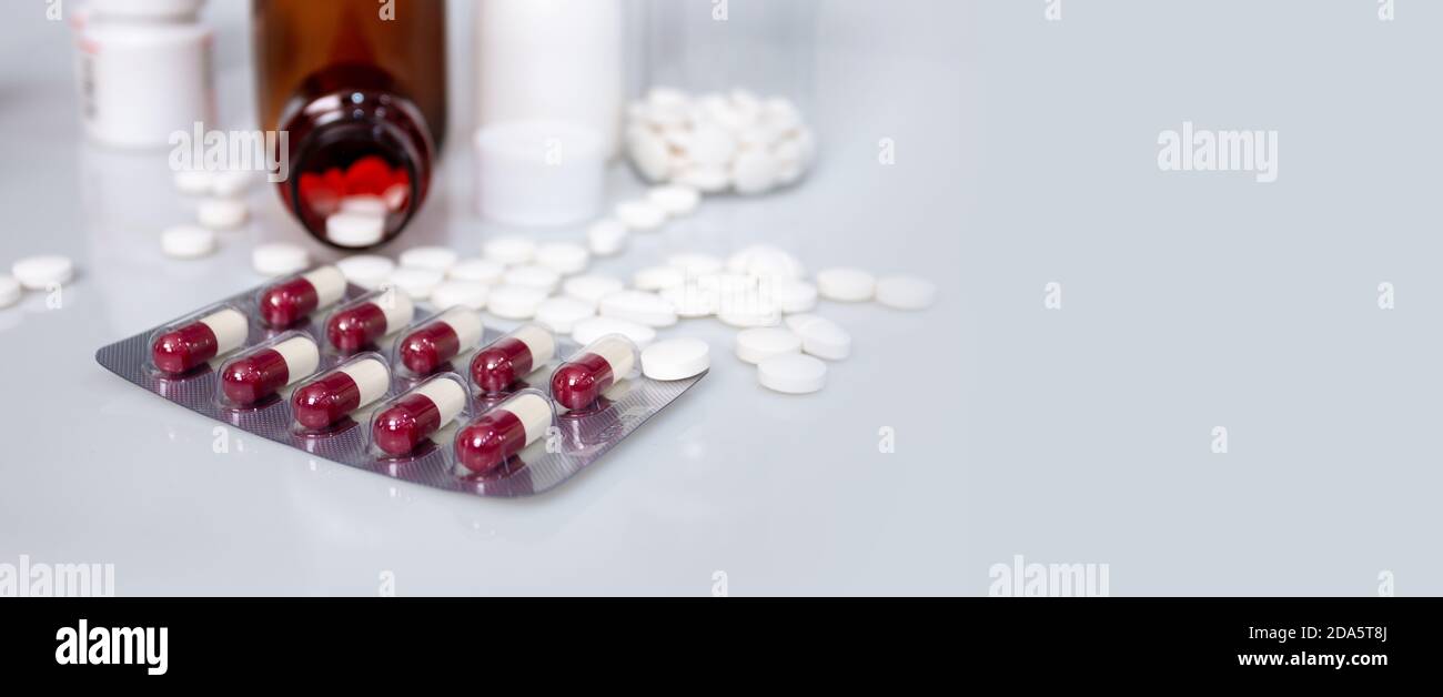 Medical concept, Drug capsule for treatment on white background Stock ...