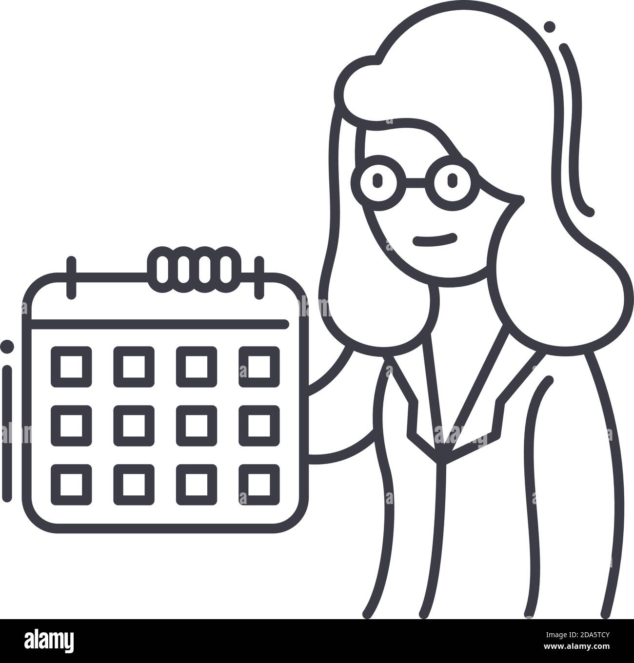 Administrative icon, linear isolated illustration, thin line vector ...