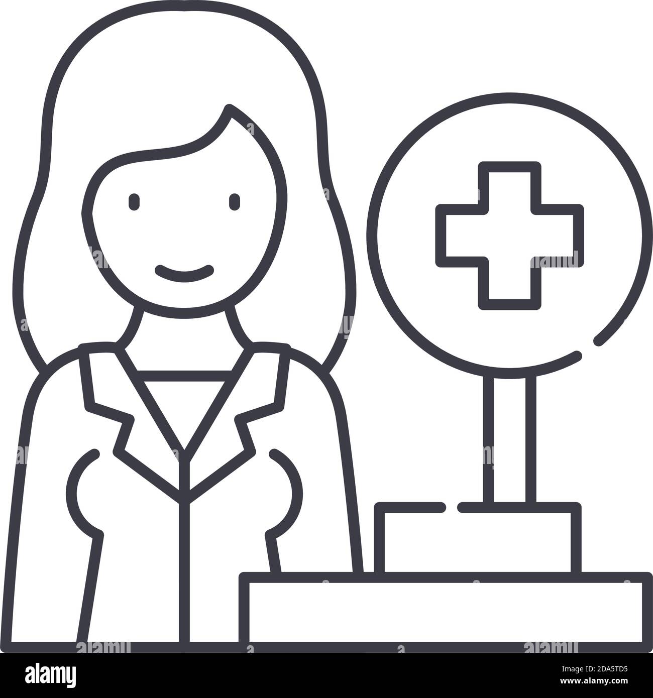 Actuary icon, linear isolated illustration, thin line vector, web ...