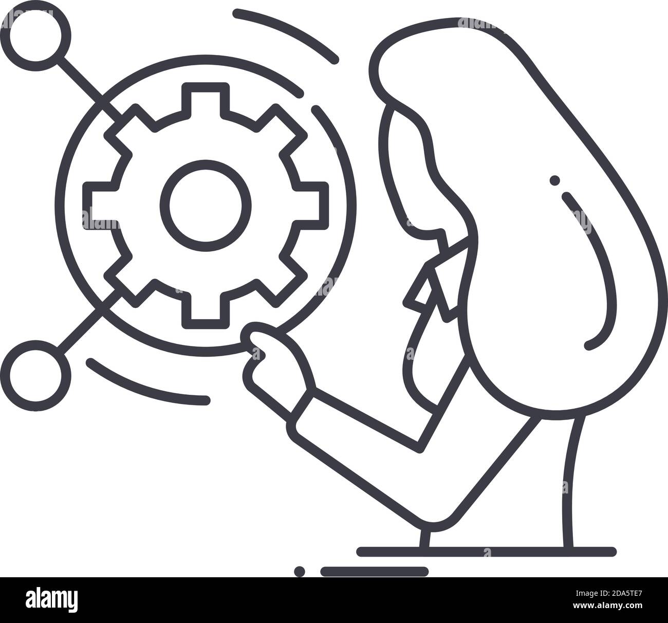 Administration icon, linear isolated illustration, thin line vector ...