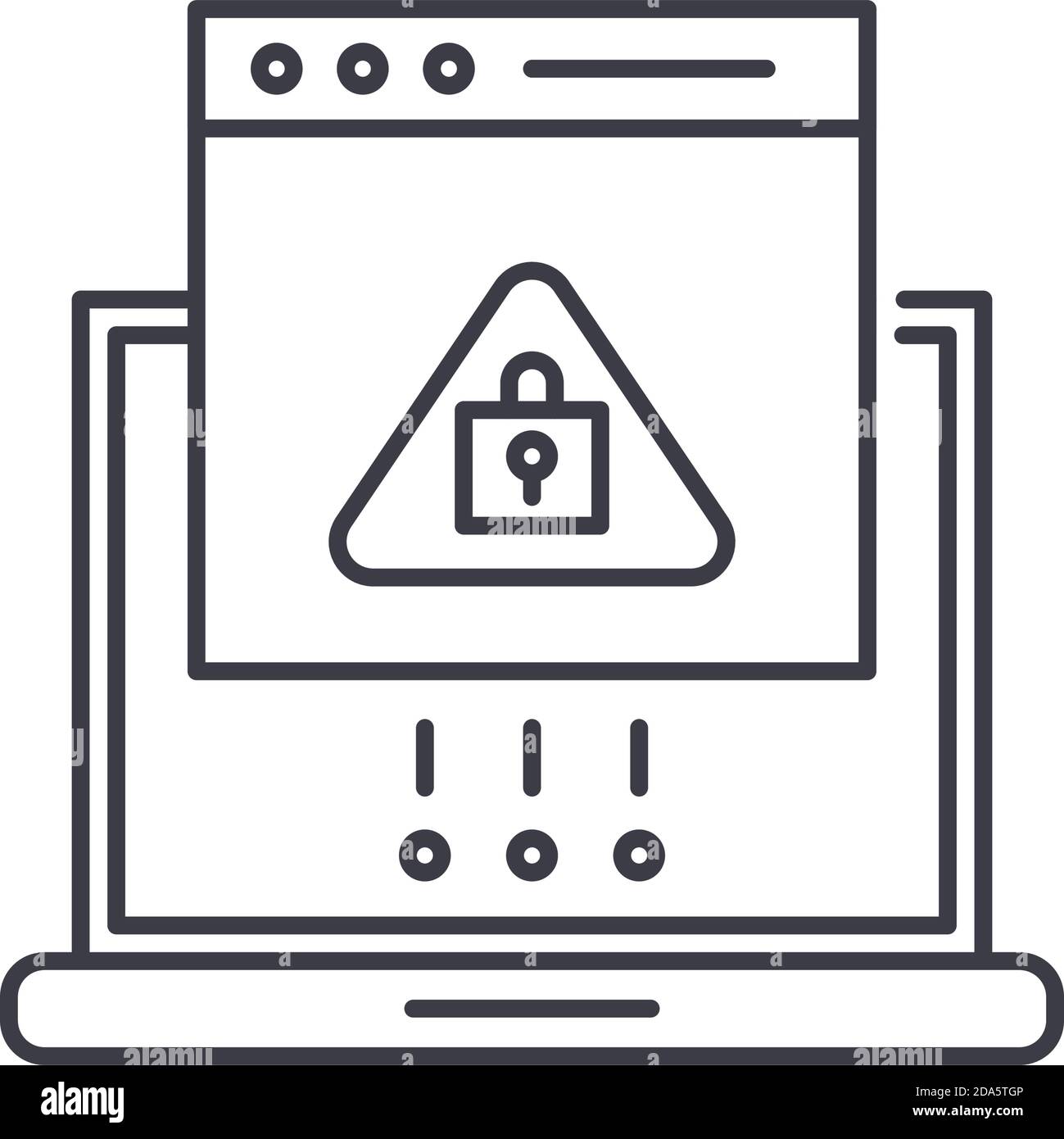 Access denied icon, linear isolated illustration, thin line vector, web design sign, outline ...