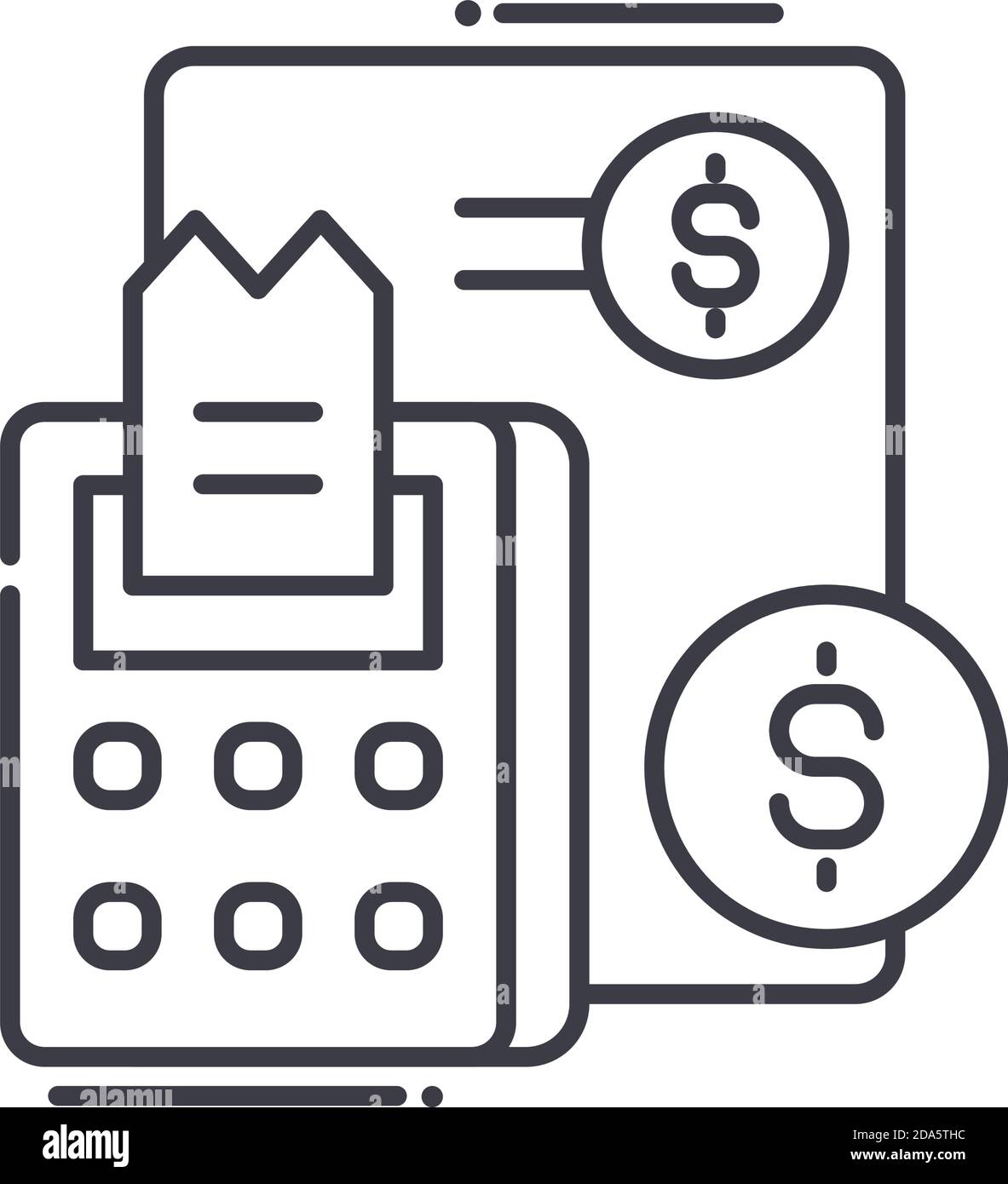 Account management concept icon, linear isolated illustration, thin ...