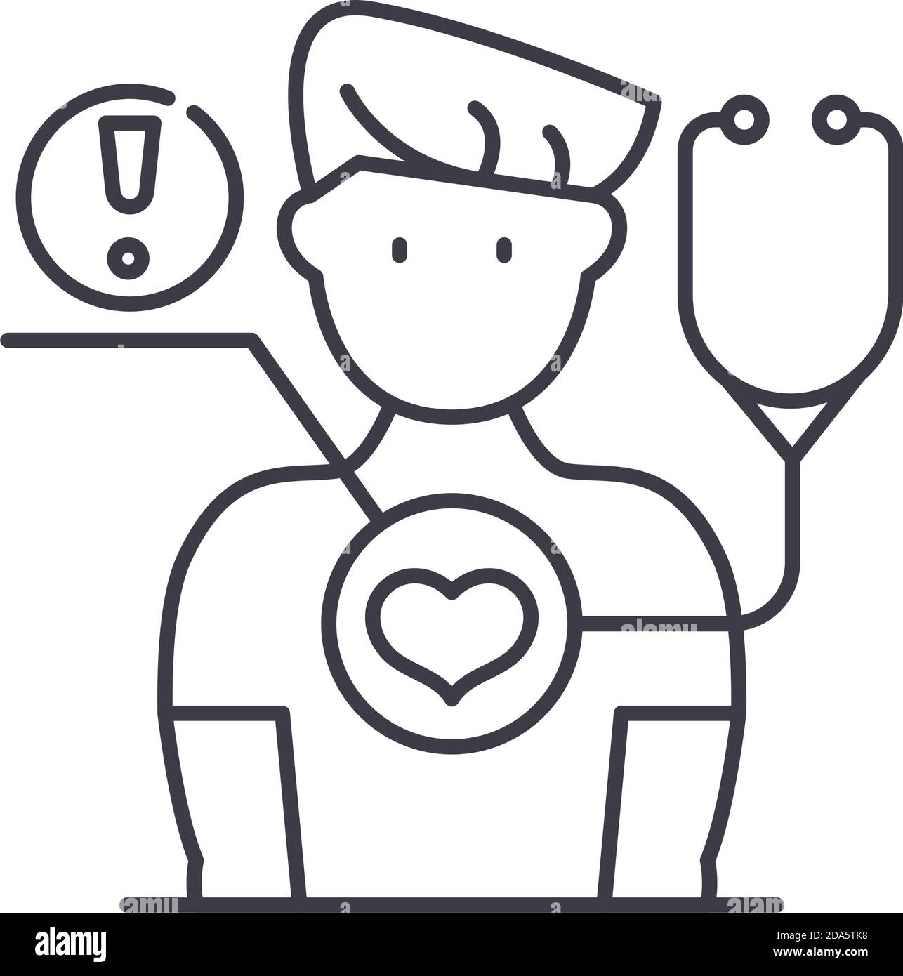 Abnormal icon, linear isolated illustration, thin line vector, web ...