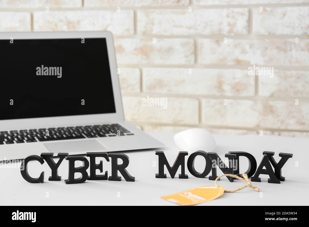 Modern laptop text cyber hi-res stock photography and images - Alamy