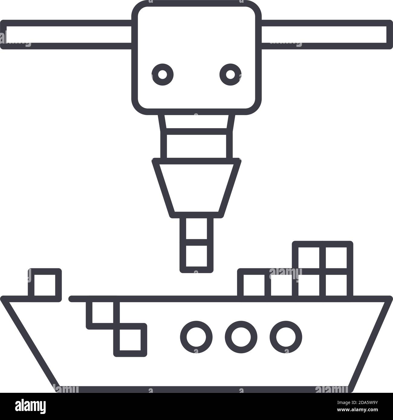 3d printer computer on Stock Vector Images - Alamy