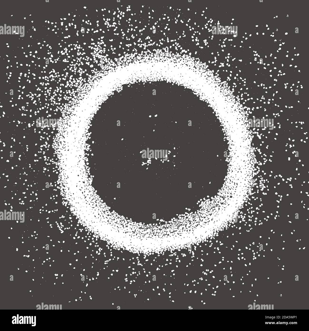 Damage round grunge shape silhouette. Circle halftone distressed grunge ...