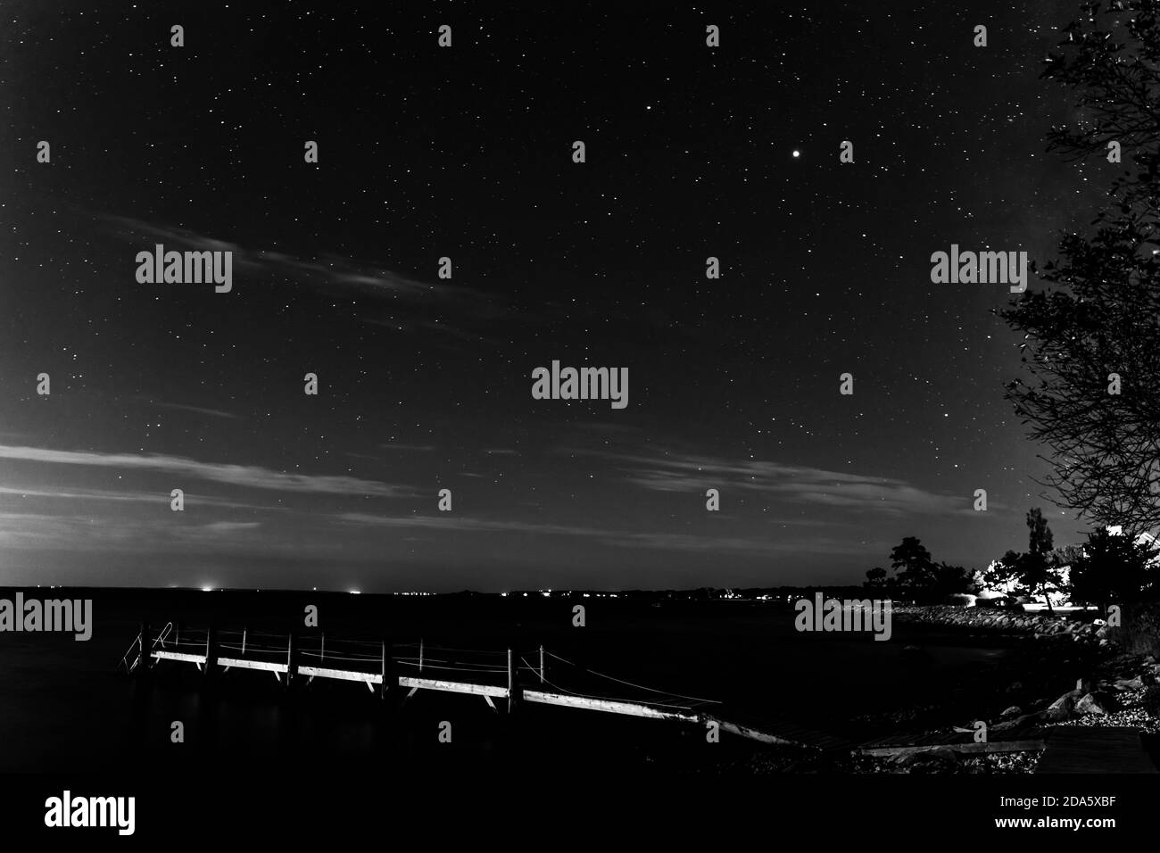 Lights in distance Black and White Stock Photos & Images - Alamy