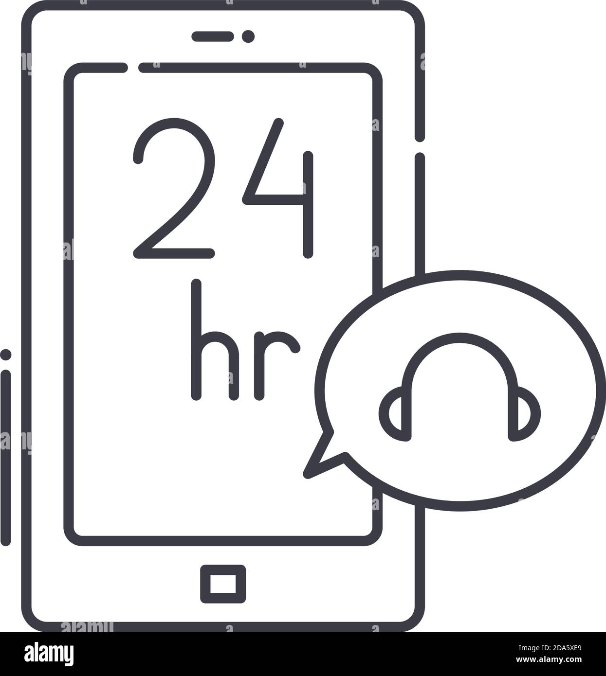 24 hour call mobile service icon Stock Vector Image & Art - Alamy