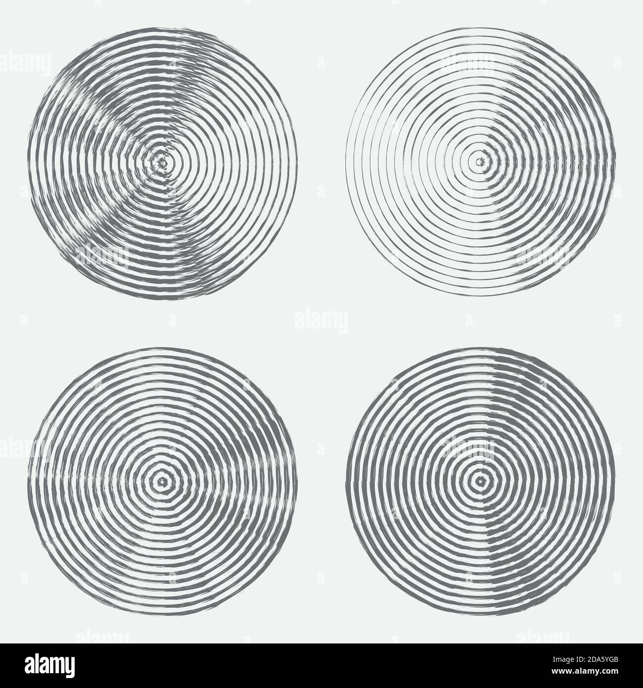 Set of grunge circles. Damage round grunge shape silhouette. Circle ...