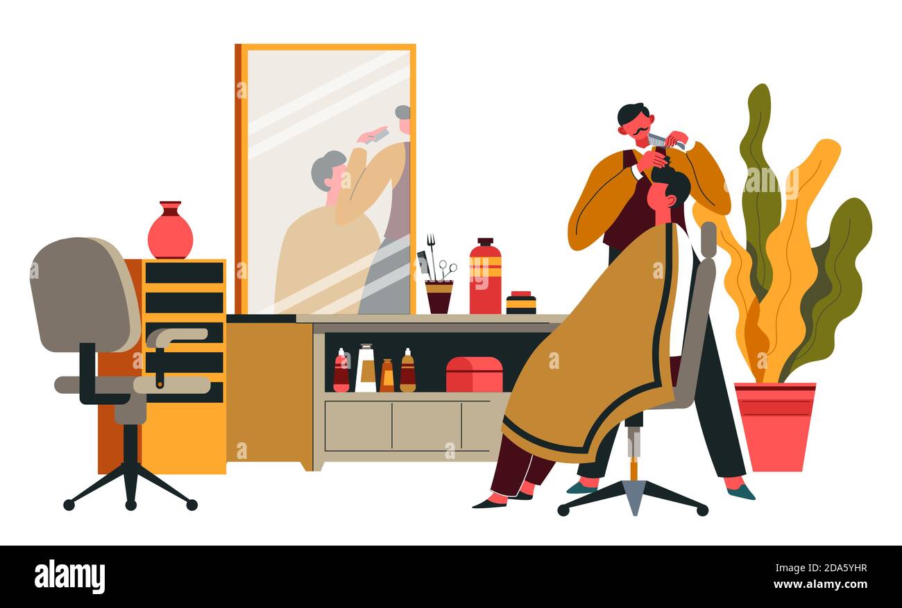 Barbershop service professional barber Cut Out Stock Images & Pictures ...