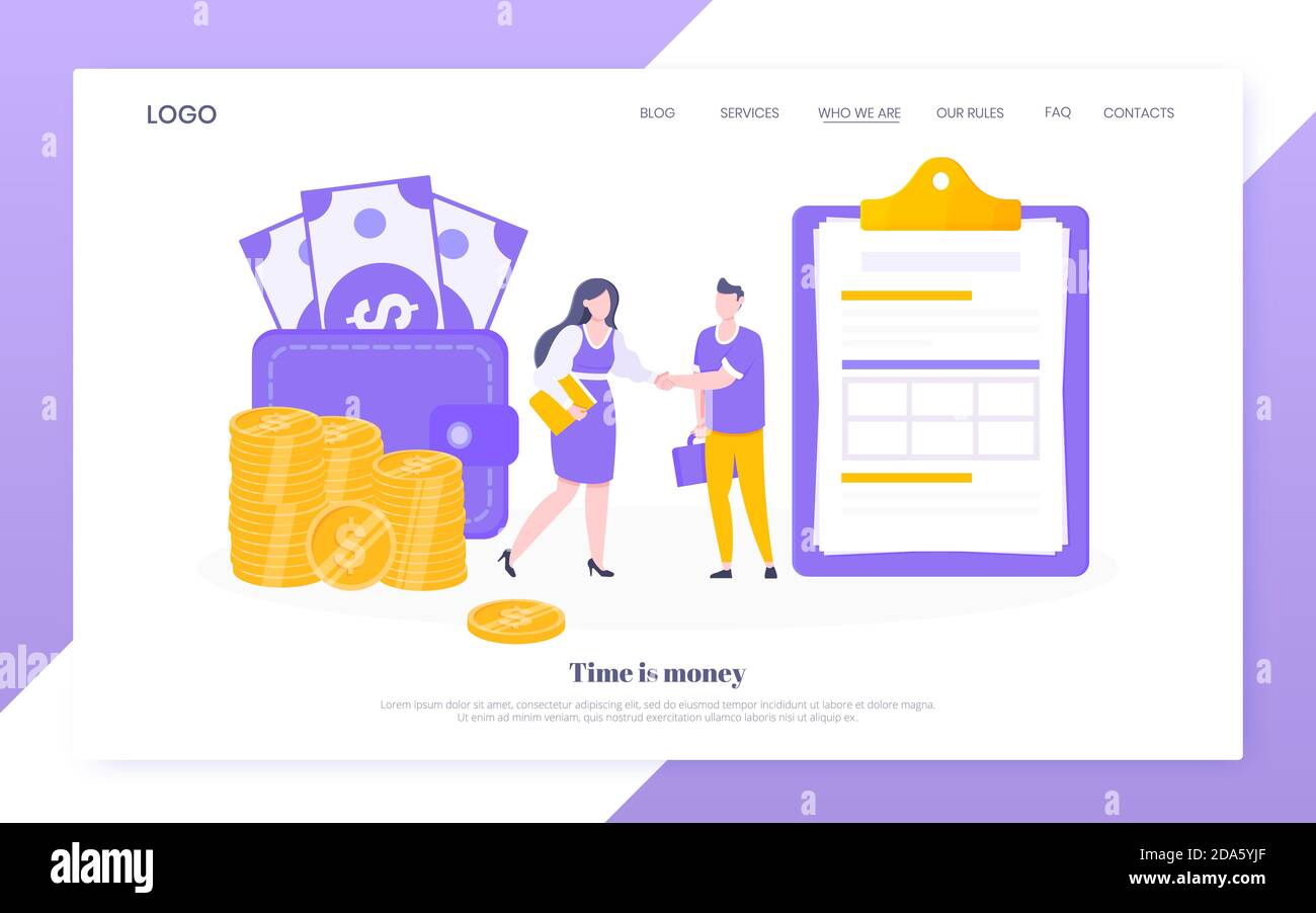 Loan money installment or credit approval business concept vector ...