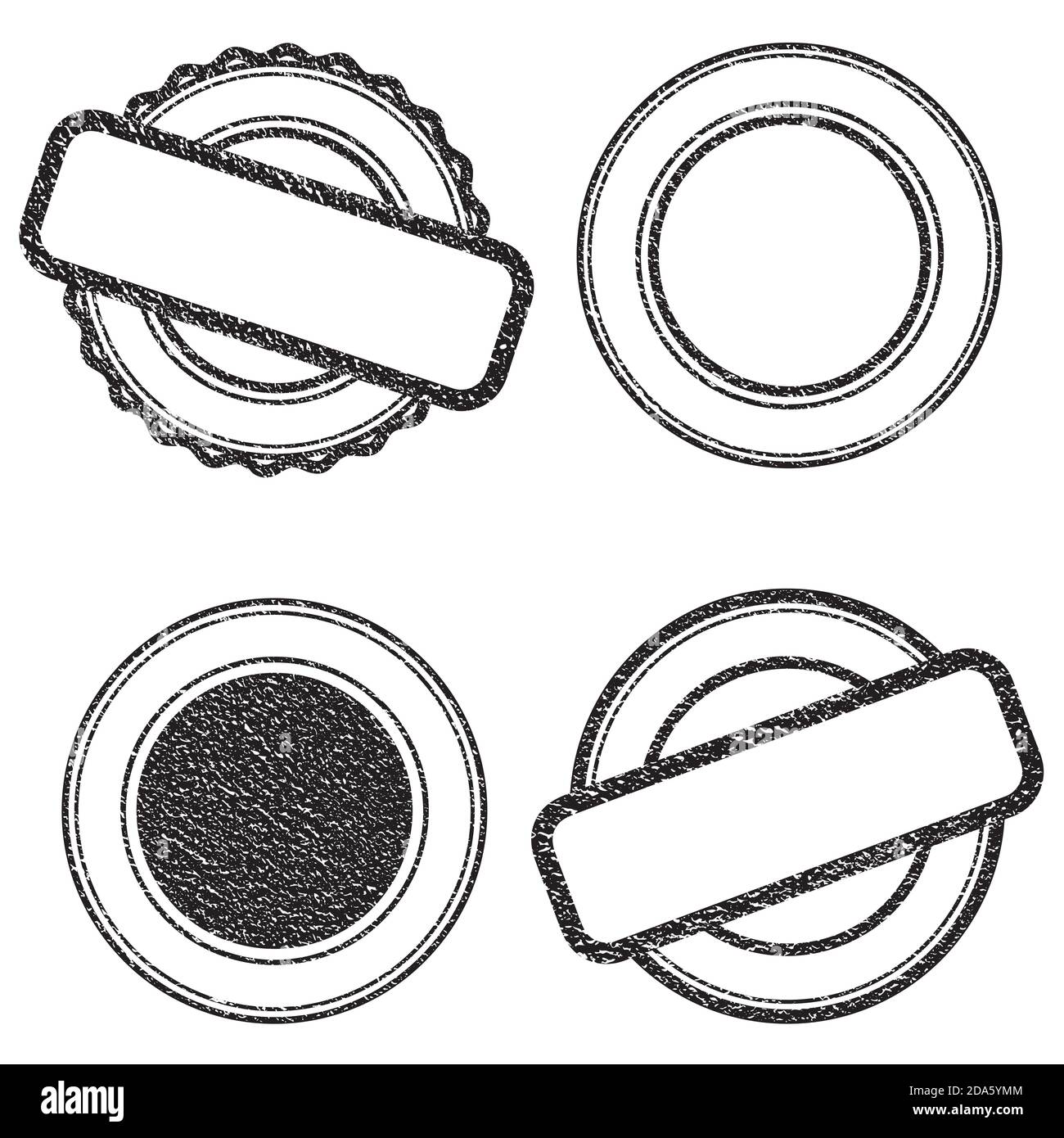 Vector Stamp without text. Set of Stamps . Black Stamps . Grunge Rubber ...