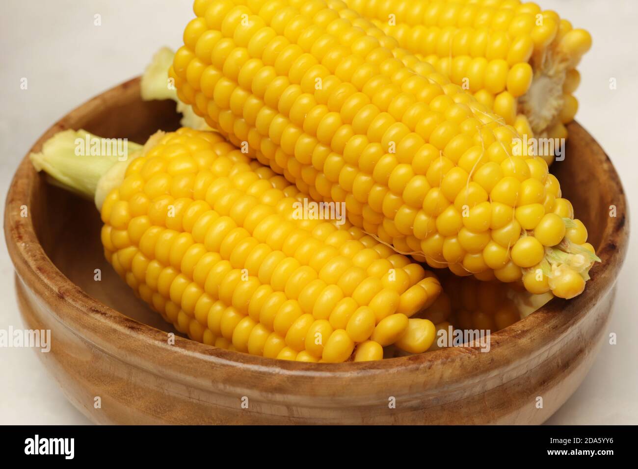 Cooked corn, healthy vegan snack Stock Photo - Alamy