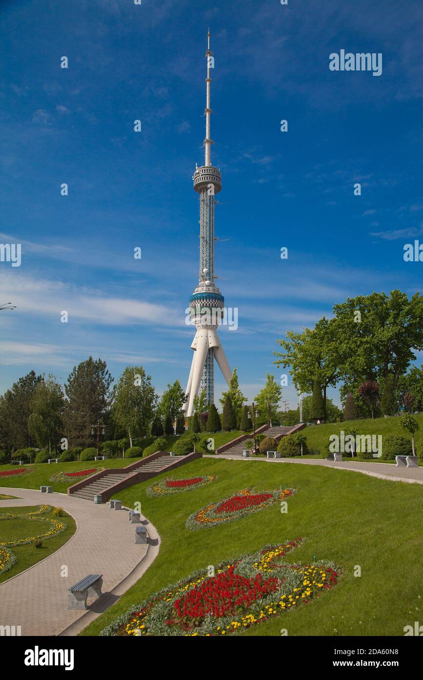 TV tower in Tashkent in the summer. Uzbekistan Stock Photo - Alamy