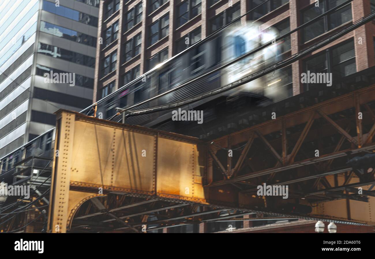 Urban city life of Chicago in USA Stock Photo - Alamy