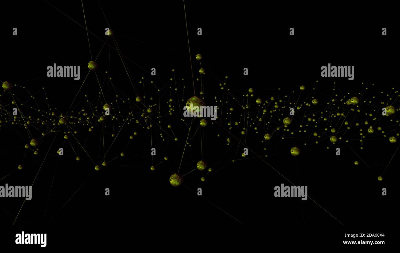 Abstract Polygonal Space Low Poly Dark Background With Connecting Dots And Lines Connection