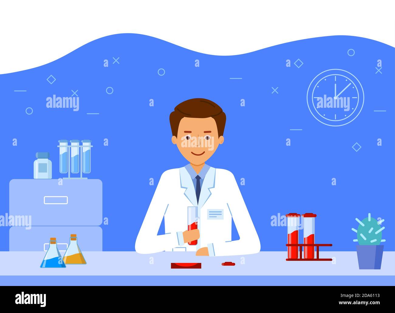 A laboratory assistant is conducting a blood test study. The doctor is ...
