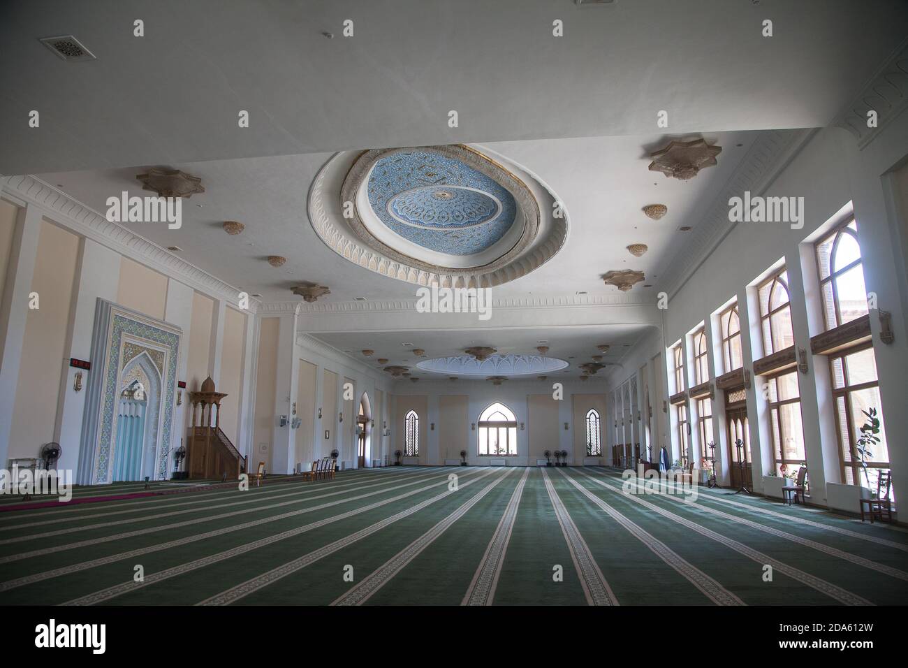 The interior of the hall for prayer, namaz in the Khast Imam mosque ...