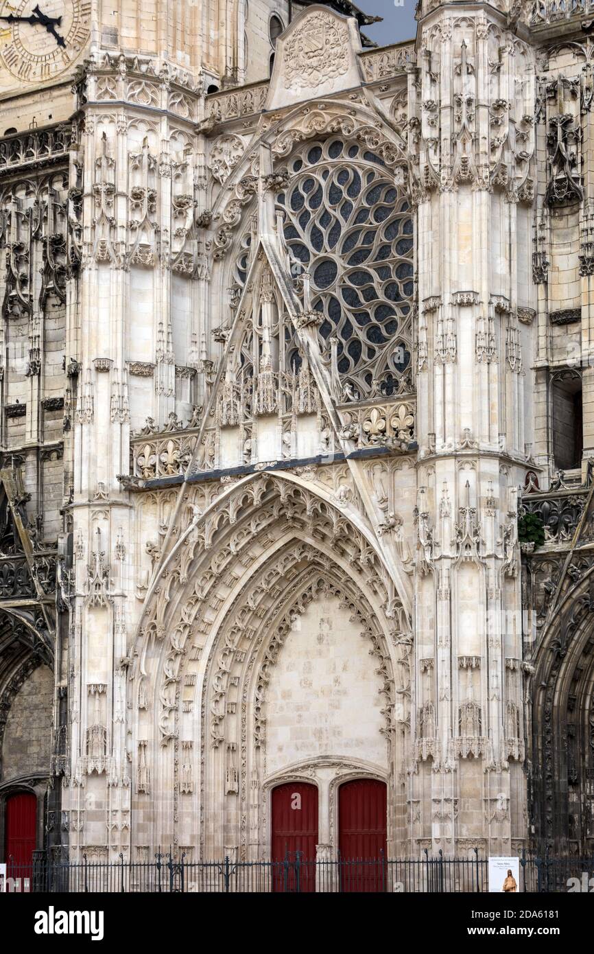 Troyes Cathedral dedicated to Saint Peter and Saint Paul. France Stock ...
