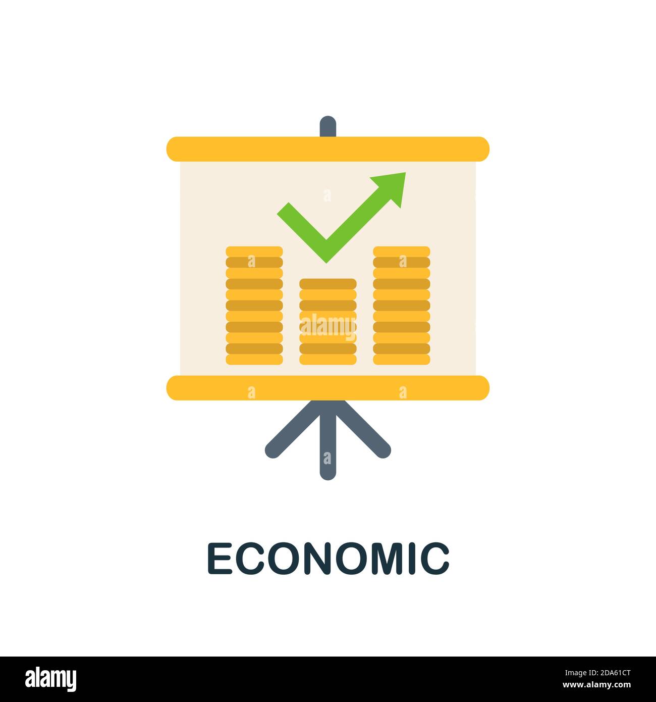Economic icon. Monochrome simple Economic icon for templates, web ...
