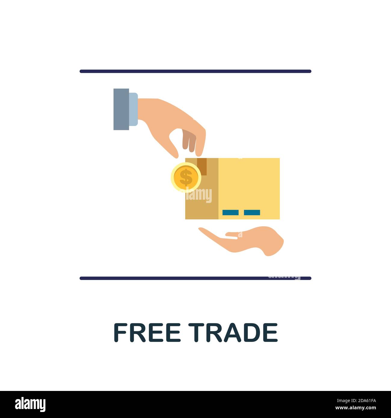 Free Trade icon. Simple element from economic collection. Creative Free ...