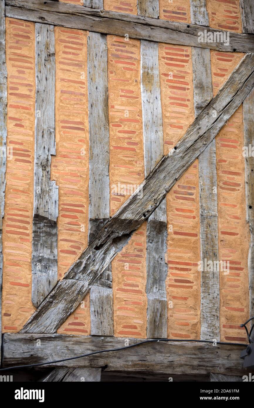 Ancient half-timbered buildings in Troyes. Aube, Champagne-Ardenne ...