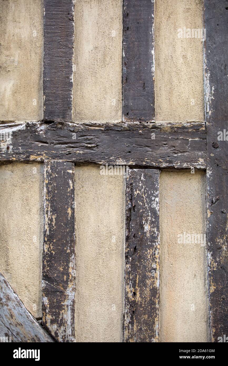 Ancient half-timbered buildings in Troyes. Aube, Champagne-Ardenne ...