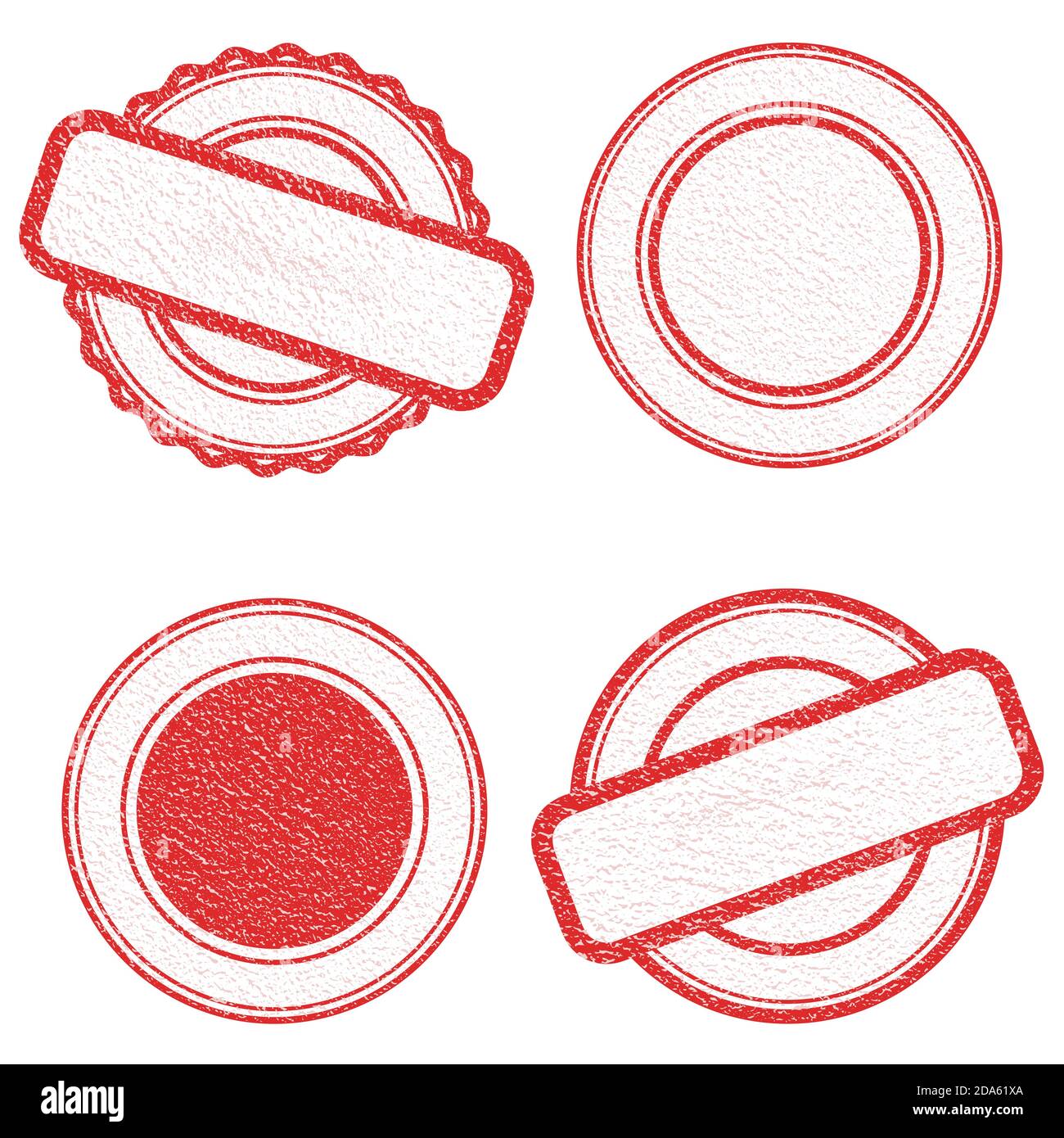 Vector Stamp without text. Set of Stamps . Red Stamps . Grunge Rubber ...