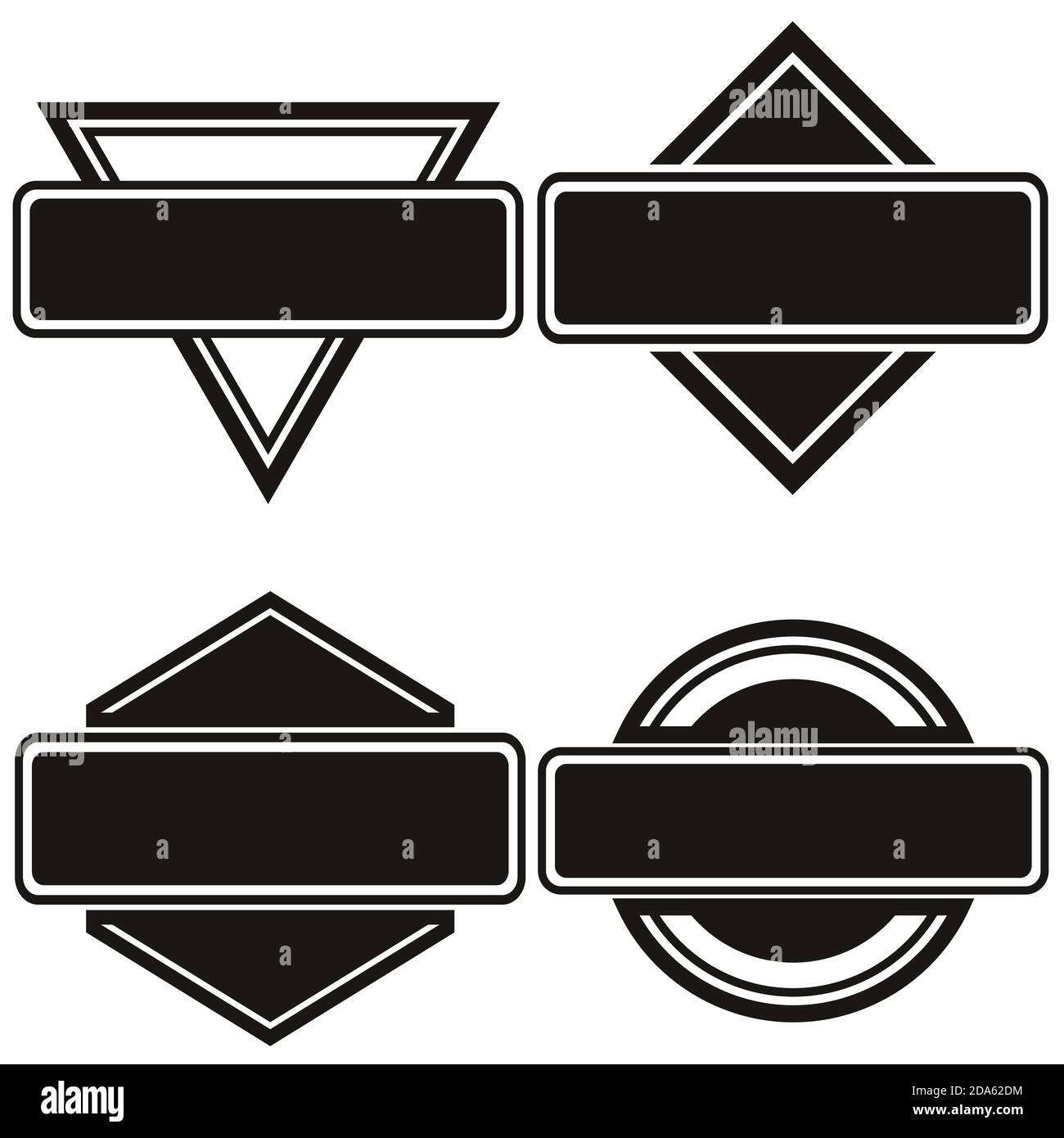 Vector Stamp without text. Set of Stamps . Post Stamp Collection Stock ...