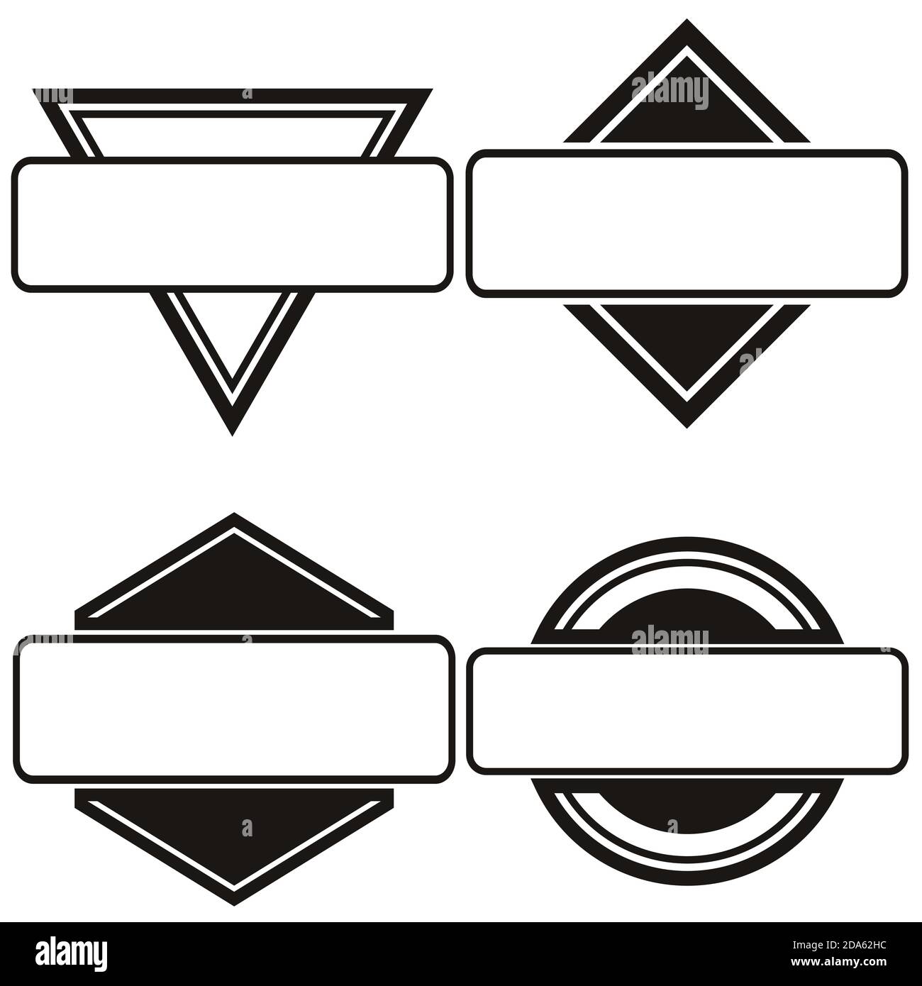 Vector Stamp without text. Set of Stamps . Post Stamp Collection Stock ...