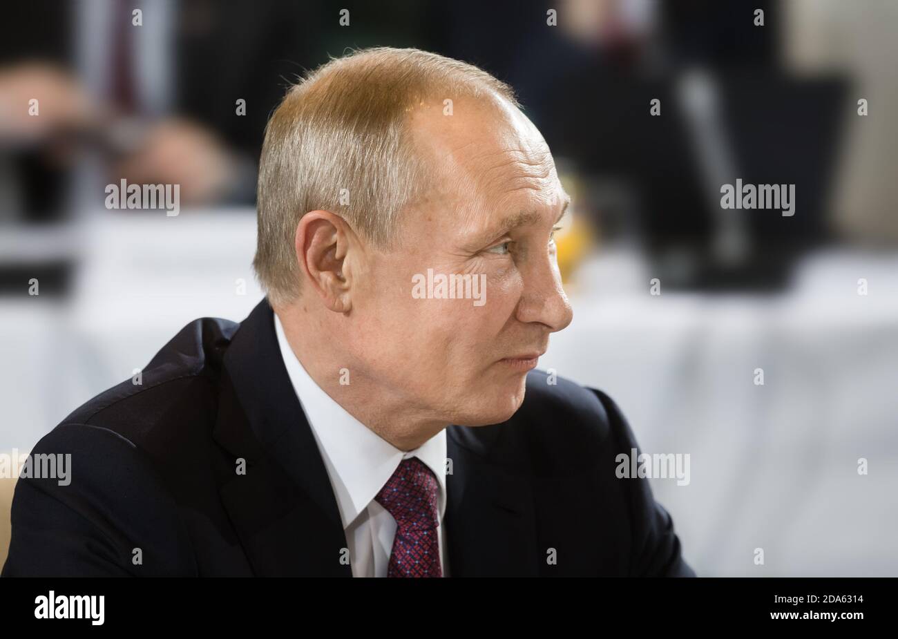 BERLIN, GERMANY - Oct 19, 2016: Russian President Vladimir Putin before ...
