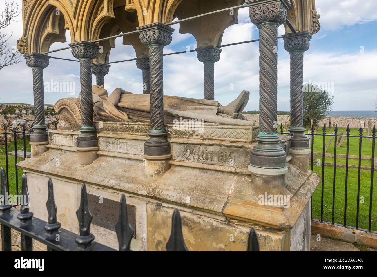 The tomb of Grace Darling at St Aidan's Church, Bamburgh, Northmberland ...