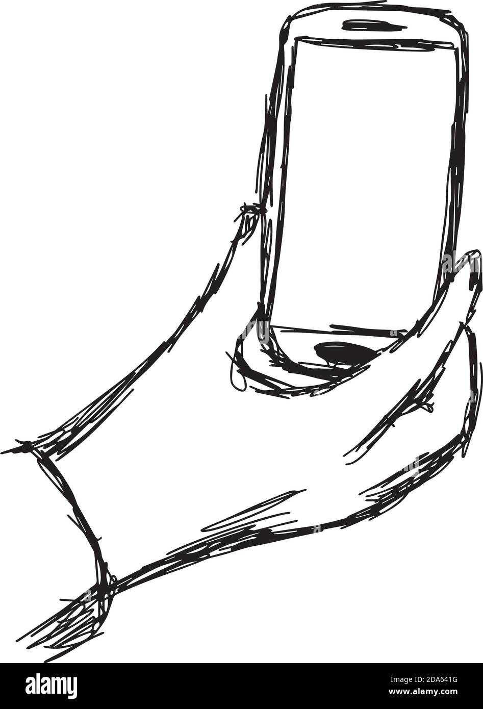 illustration vector doodle hand drawn sketch of human hand using or ...