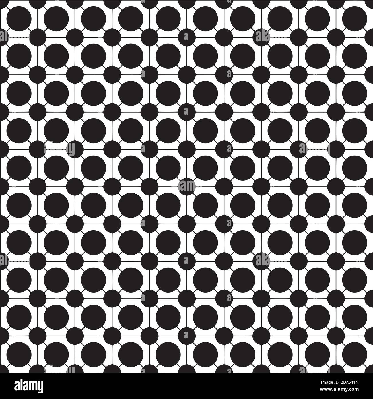 Geometric seamless circle pattern in black and white Stock Vector Image ...