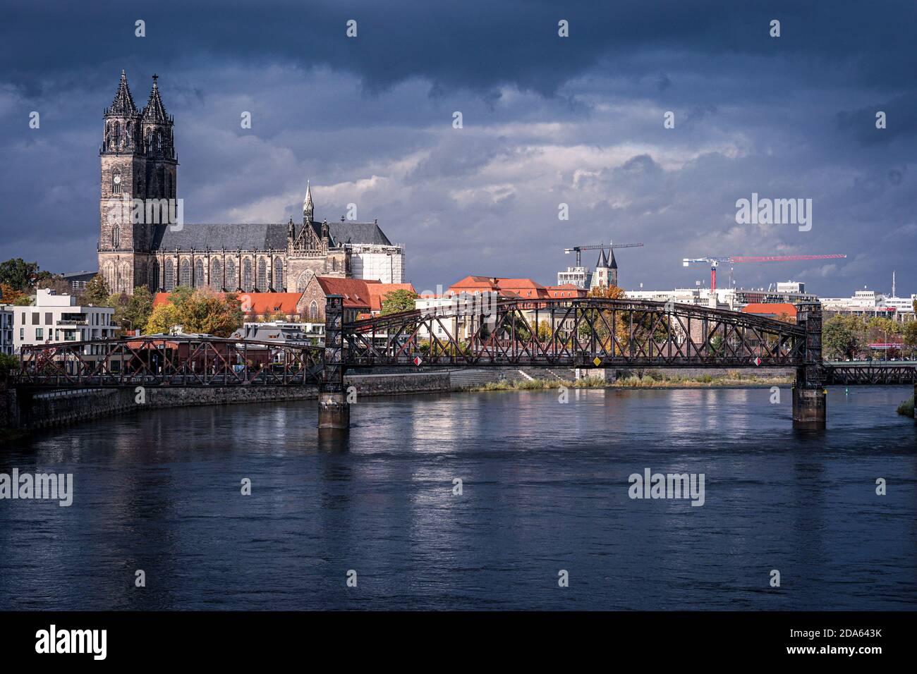 The Cathedral in Magdeburg, Capital City of Saxony Anhalt in Germany ...