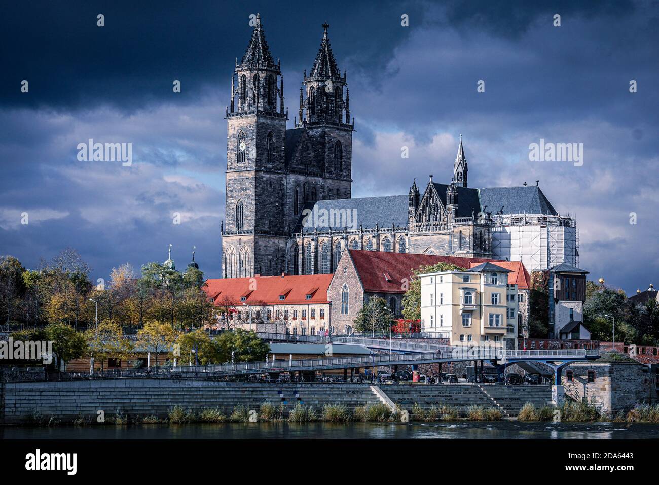 The Cathedral in Magdeburg, Capital City of Saxony Anhalt in Germany ...