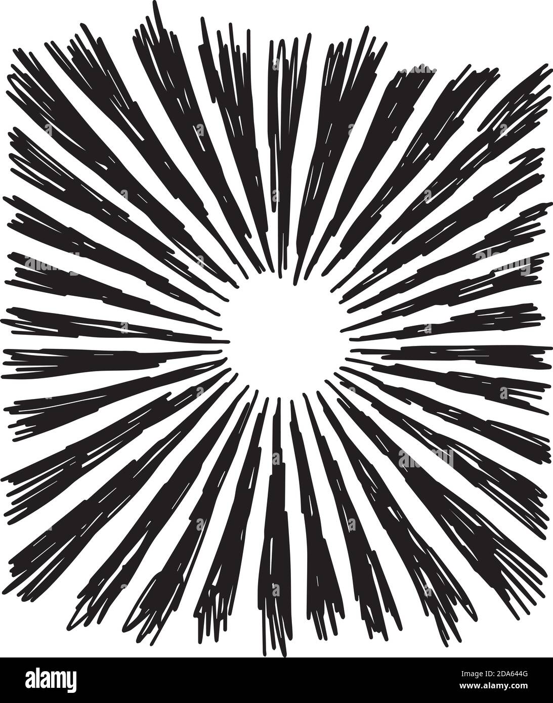 illustration vector hand drawn sketch of starburst isolated on white ...